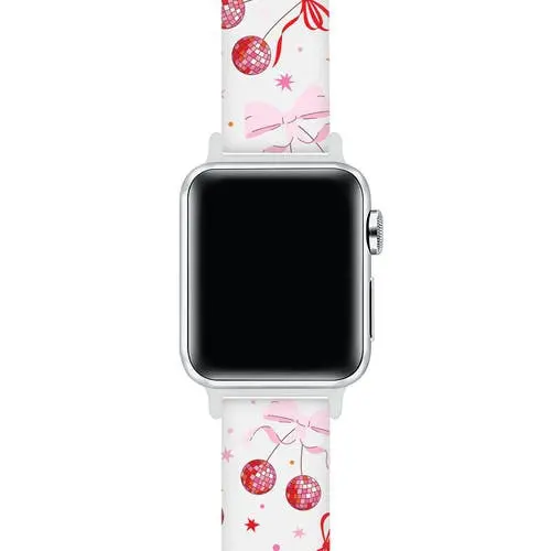 POSH TECH Silicone Band For Apple Watch And Smartwatch - Disco Cherry