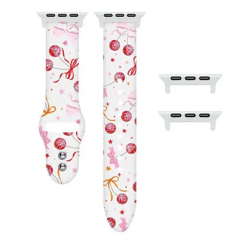 POSH TECH Silicone Band For Apple Watch And Smartwatch - Disco Cherry