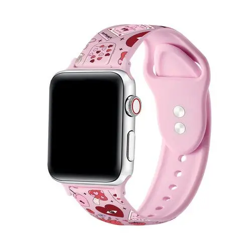 POSH TECH Apple Watch Silicone Band - Pink