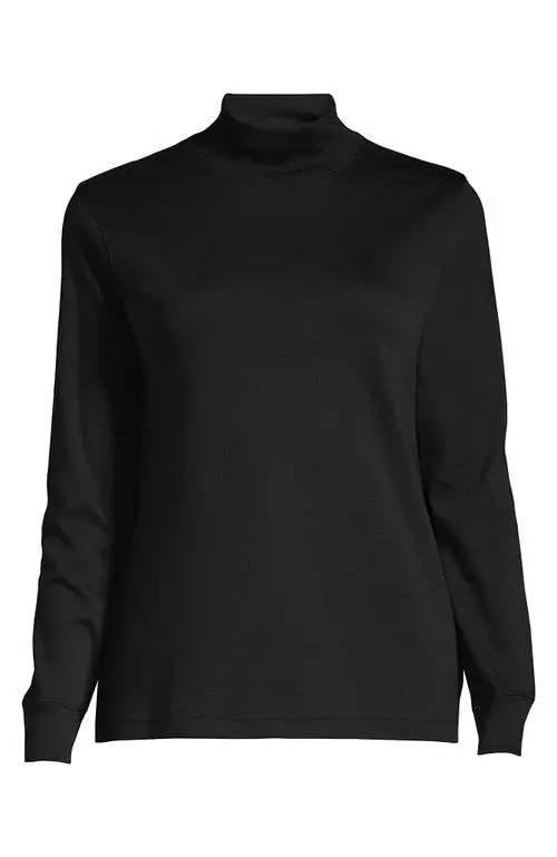 LANDS' END Long Sleeve Supima Mock Turtleneck