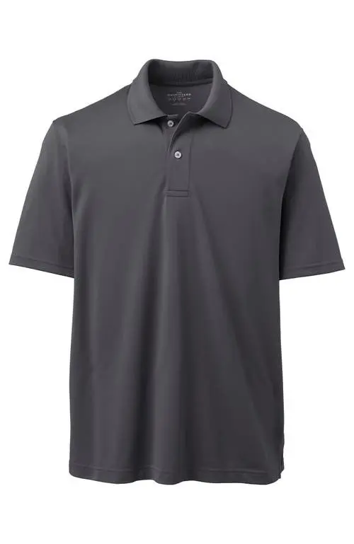 LANDS' END Short Sleeve Polyester Polo - Soapstone