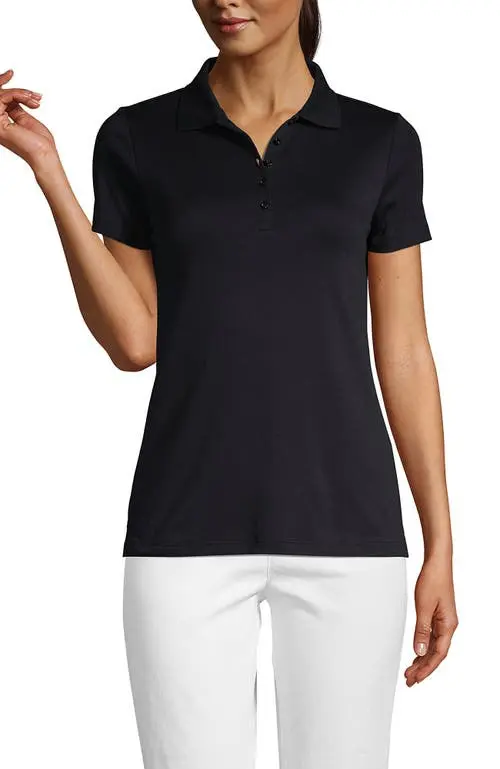 LANDS' END Supima Cotton Polo Shirt - Black