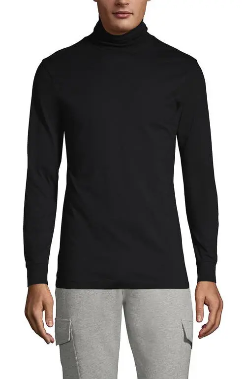 LANDS' END Super-t Turtleneck - Black