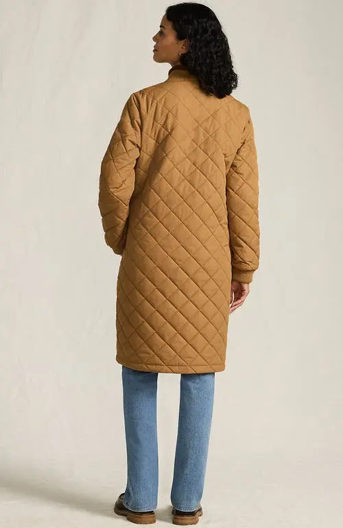 LANDS' END Featherfree Insulated Bomber Coat - Canyon Camel