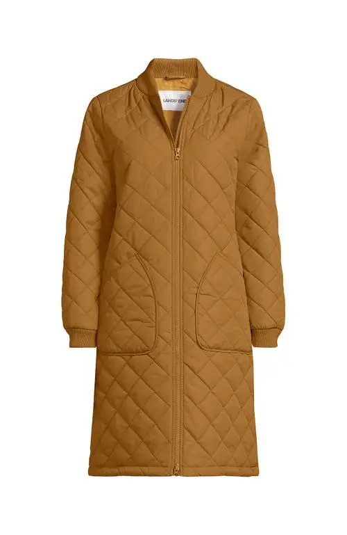 LANDS' END Featherfree Insulated Bomber Coat - Canyon Camel