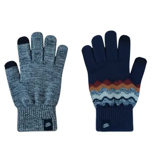 United By Blue Merino Wool Mountain And Marled Knit Glove 2-pack - Midnight Navy