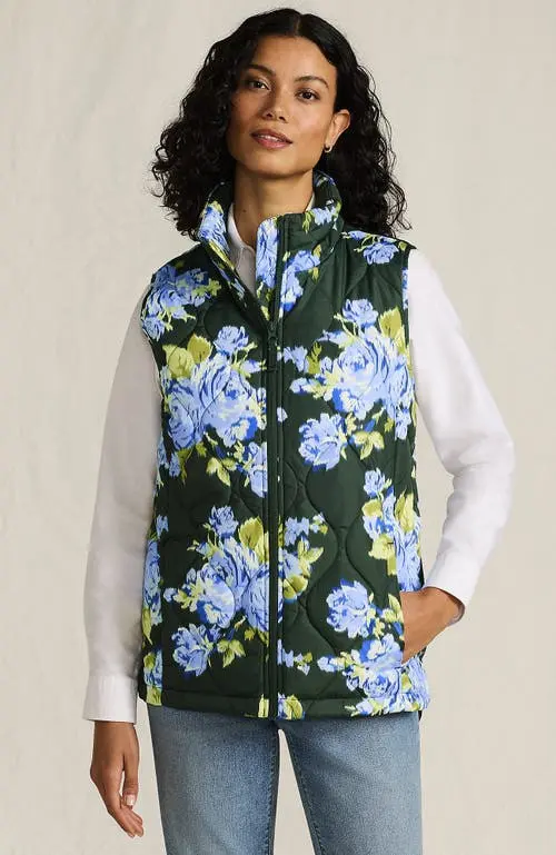 LANDS' END Featherfree Insulated Vest - Evening Forest Rose