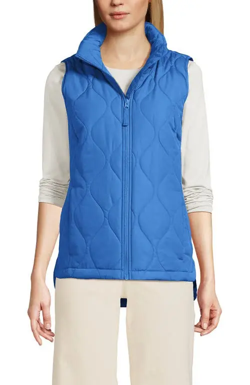 LANDS' END Featherfree Insulated Vest - Muted Cobalt Blue