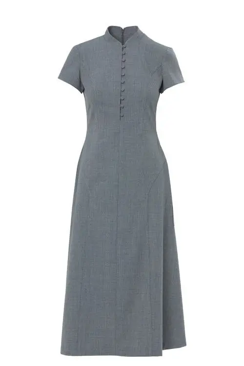 GIZIA Midi Flared Dress With Zipper