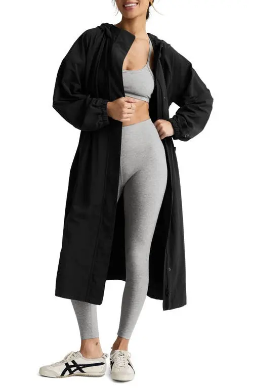 Beyond Yoga En Route Long Hooded Jacket - Black