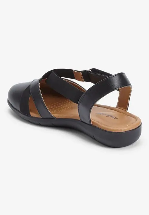 COMFORTVIEW Etheria Slingback Sandal - Black