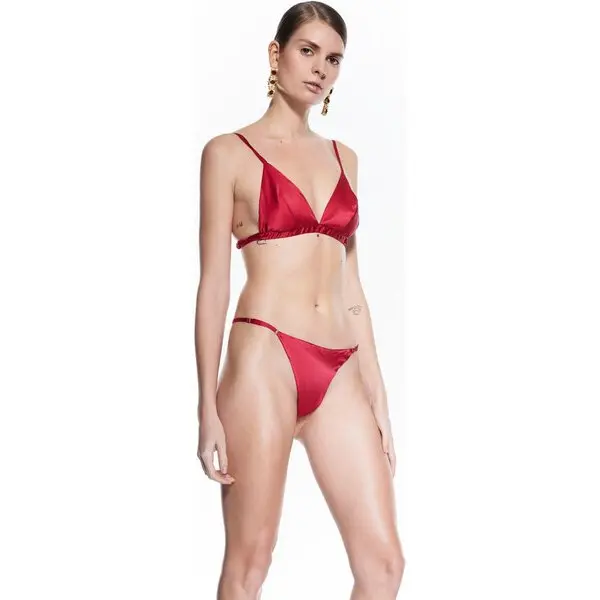 MERS SILK Silky Bra - Red