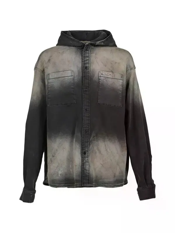 We11Done Hooded Button-up Denim Shirt