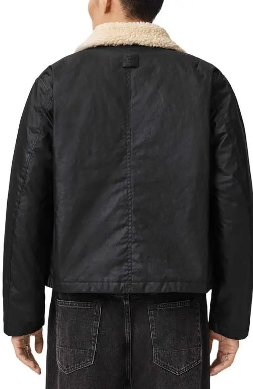 ALLSAINTS Boston Faux Shearling Collar Jacket - Black