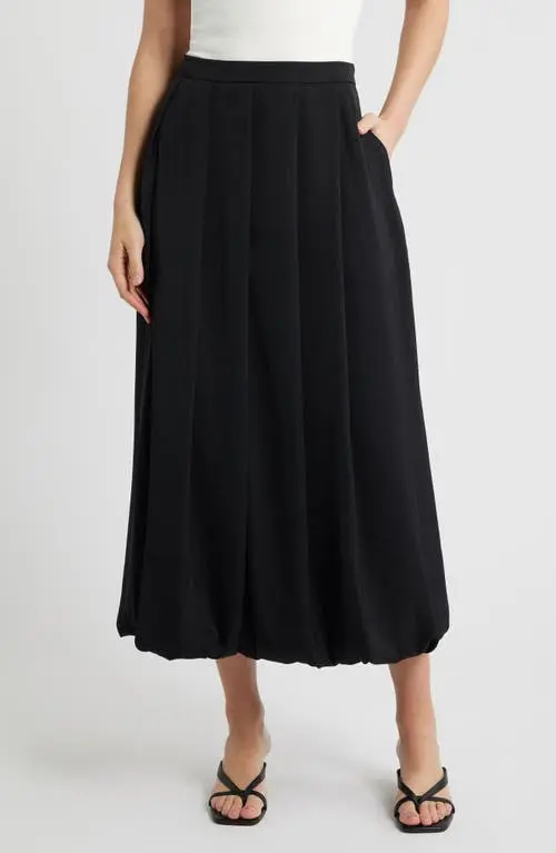 Vince Camuto Pleated Bubble Hem Midi Skirt