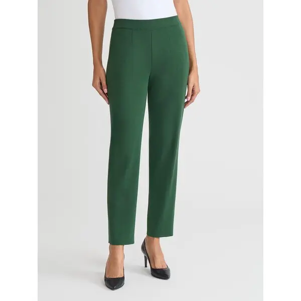 Misook Slim Leg Knit Pant - Green