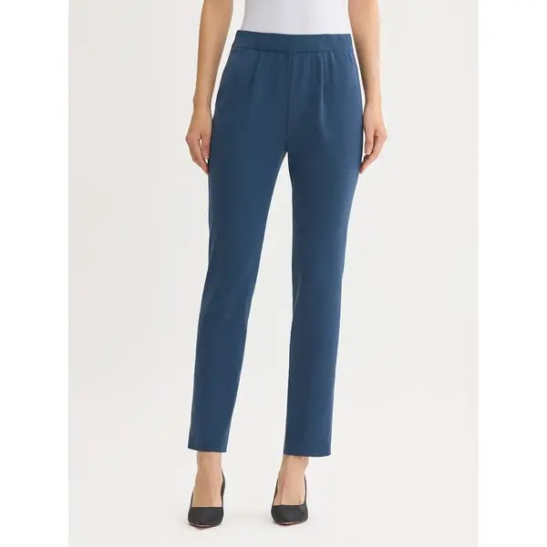 Misook Mylana Knit Slim Leg Pants - Stardust