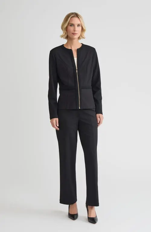 Misook Luxestretch Ponte Zip-up Jacket