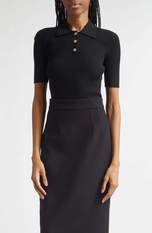 Dolce & Gabbana Rib Polo Sweater