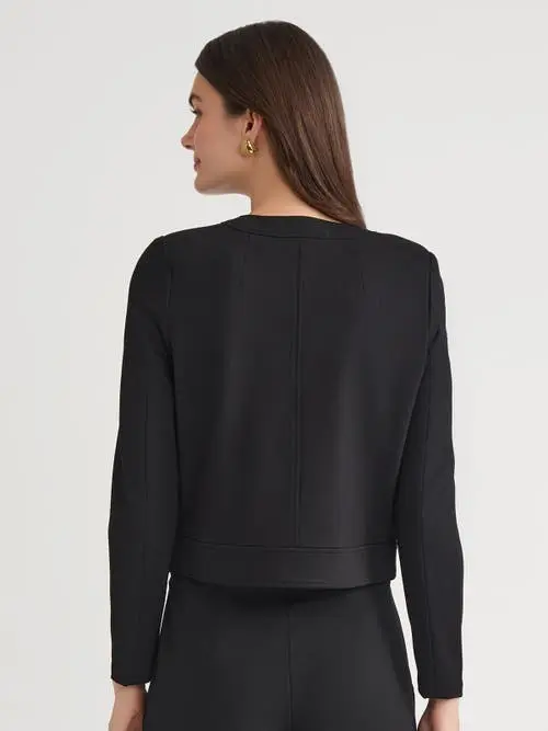 Misook Heritage Luxestretch Ponte Sport Jacket - Black