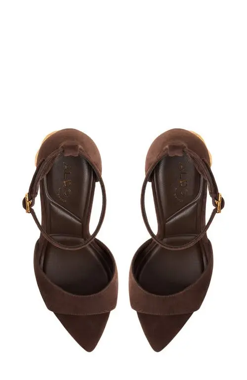 Aldo Medeza Pointed Toe Sandal - Dark Brown