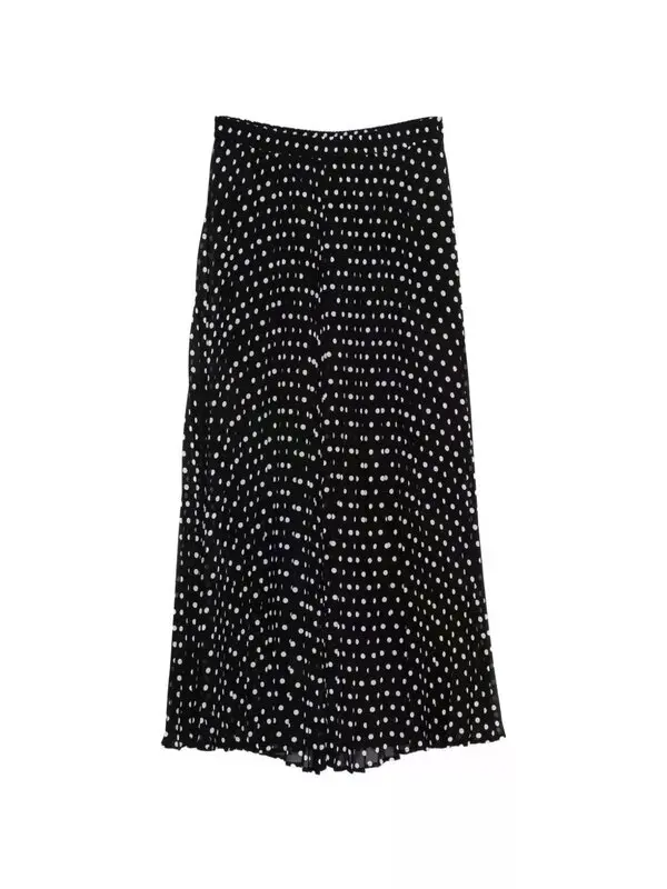 Michael Kors Pleated Polka-dot Maxi Skirt