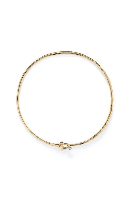 UNODE50 Choker Necklace With White Topaz - Gold