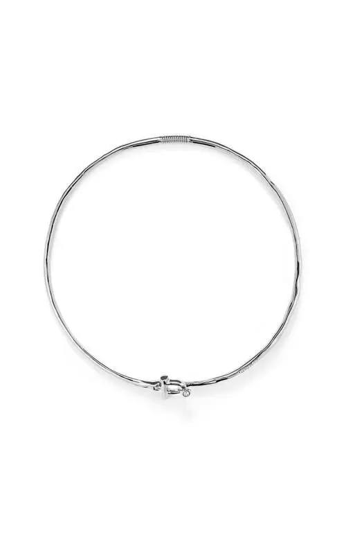 UNODE50 Choker Necklace With White Topaz - Silver
