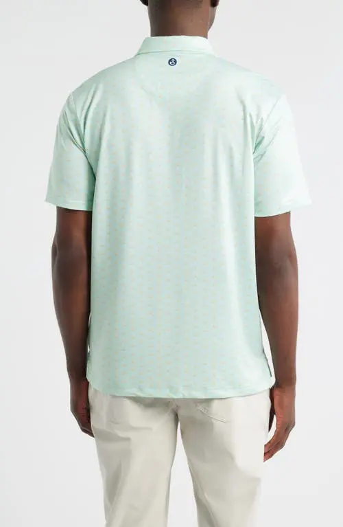 SWANNIES Springs Leaf Print Performance Golf Polo