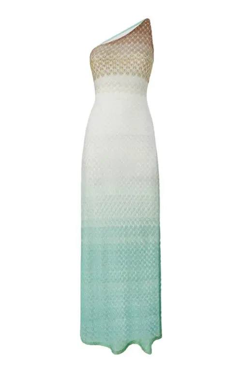 Missoni Lamé Viscose One-shoulder Dress