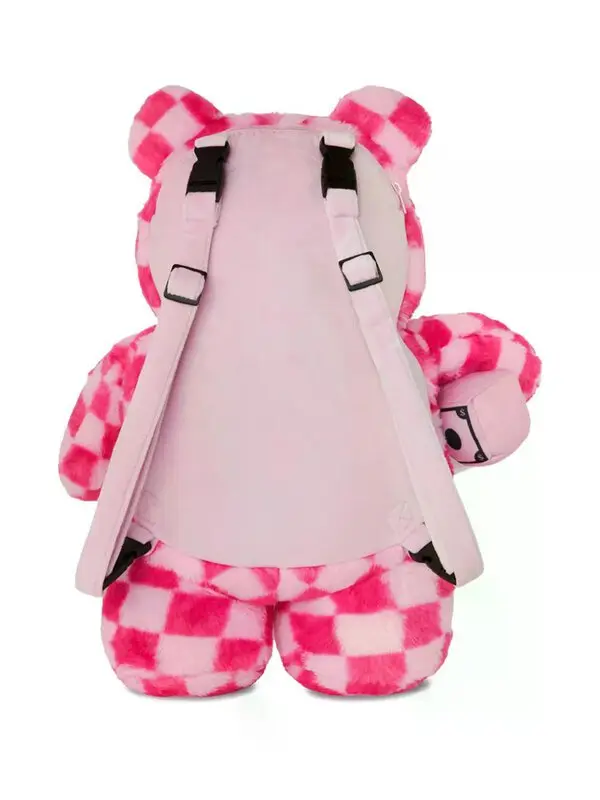 SPRAYGROUND Check Money Bear Plush Backpack