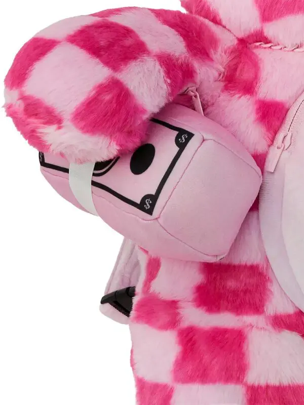 SPRAYGROUND Check Money Bear Plush Backpack