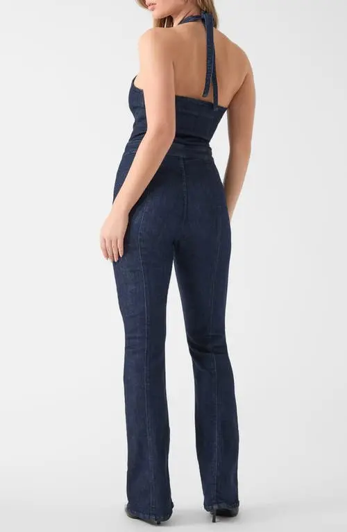 Guess Kacie Halter Denim Jumpsuit