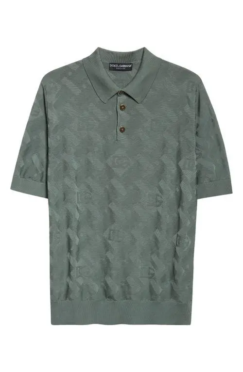 Dolce & Gabbana Jacquard Silk Polo