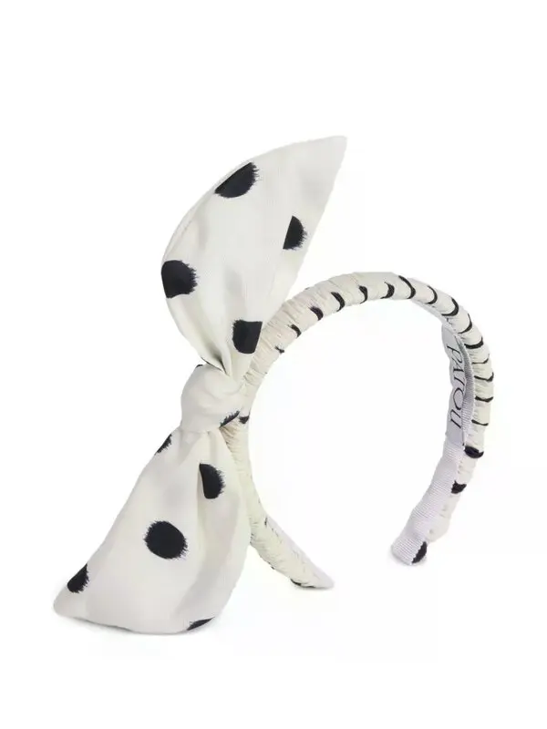Patou Polka Dot-patterned Headband - White