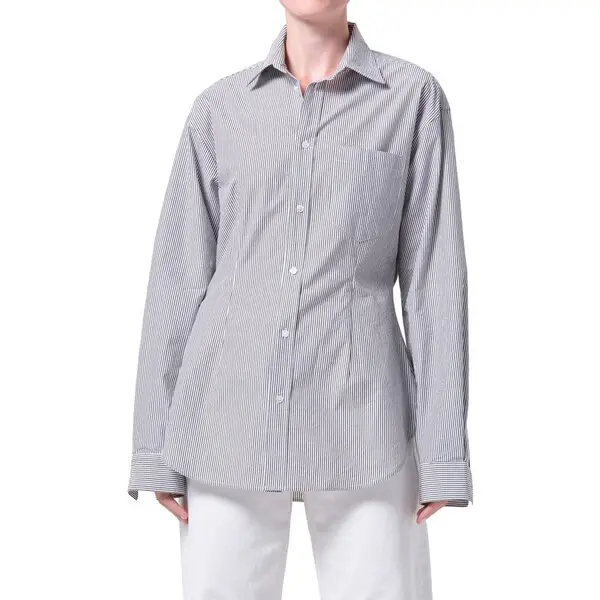 AGOLDE Cinch Stripe Button-up Shirt