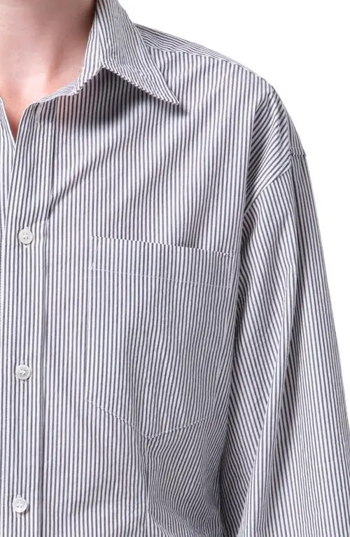 AGOLDE Cinch Stripe Button-up Shirt