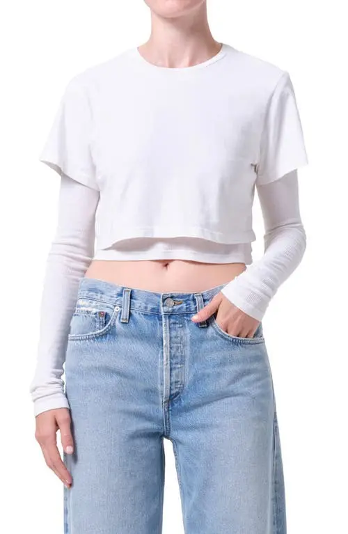 AGOLDE Romily Layered Crop Top