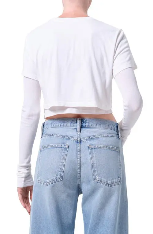 AGOLDE Romily Layered Crop Top