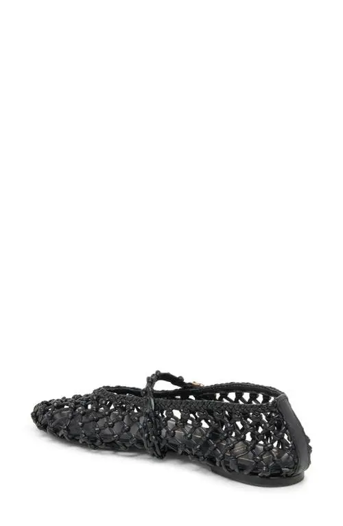 Dolce Vita Clair Woven Mary Jane Flat - Black Woven Leather
