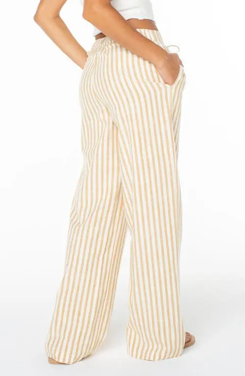 Roxy Pleated Stripe Cotton Pants