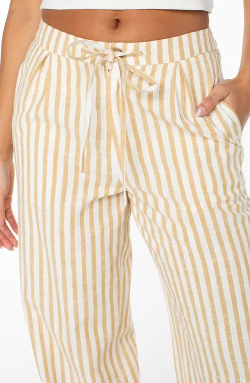 Roxy Pleated Stripe Cotton Pants