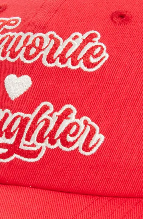 FAVORITE DAUGHTER Valentine Logo Cotton Twill Baseball Cap