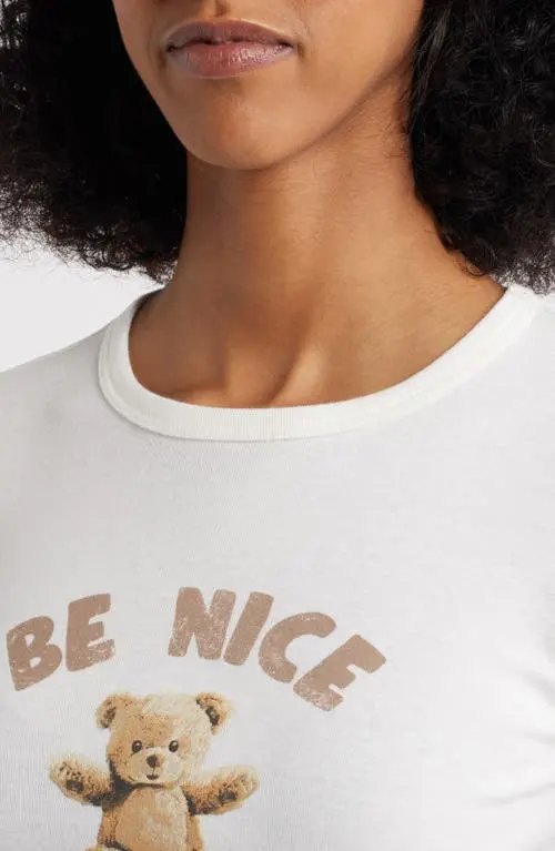 VINYL ICONS Be Nice Bear Graphic Baby Tee
