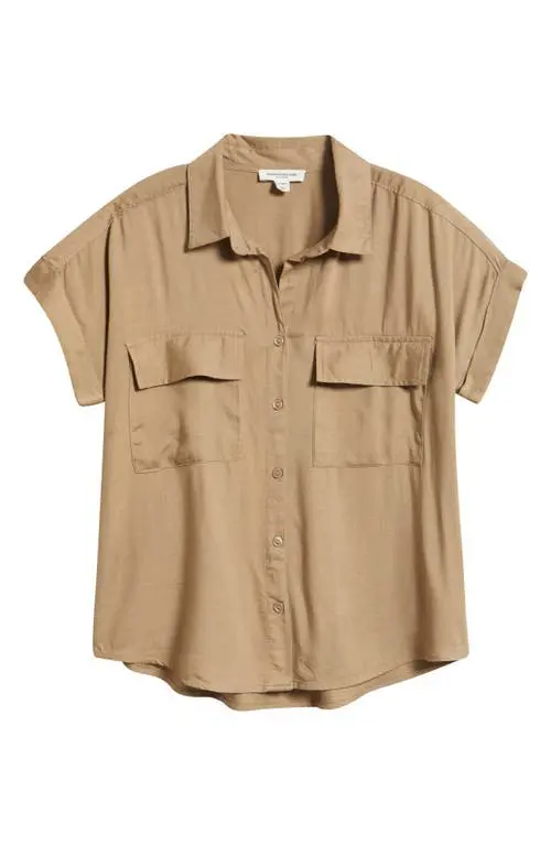 BEACHLUNCHLOUNGE Kia Short Sleeve Button-up Shirt - Dijon