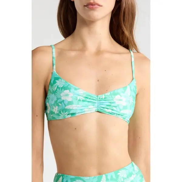 KULANI KINIS Gathered Crop Bikini Top - Barefoot Breeze