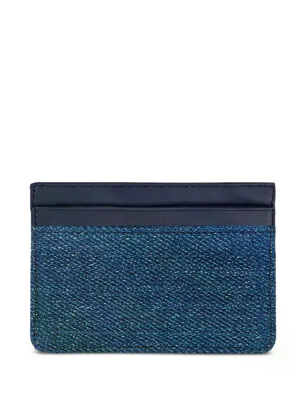 GANNI Heart-stud Denim Card Holder