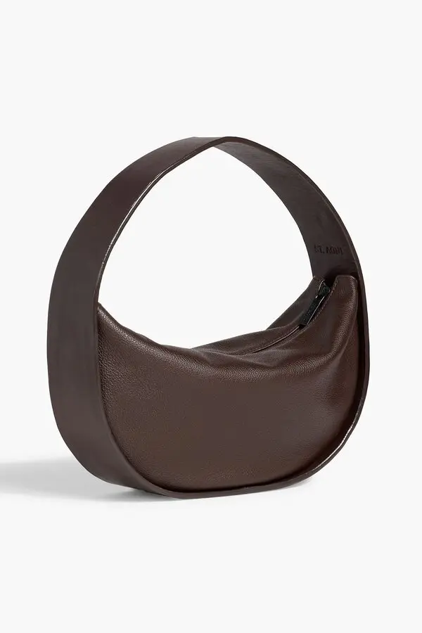 ST. AGNI Petite Arc Pebbled-leather Tote