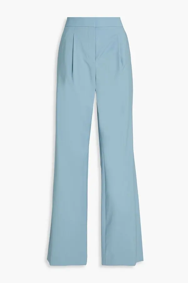 Veronica Beard Robinne Pleated Wide-leg Pants - Light Blue
