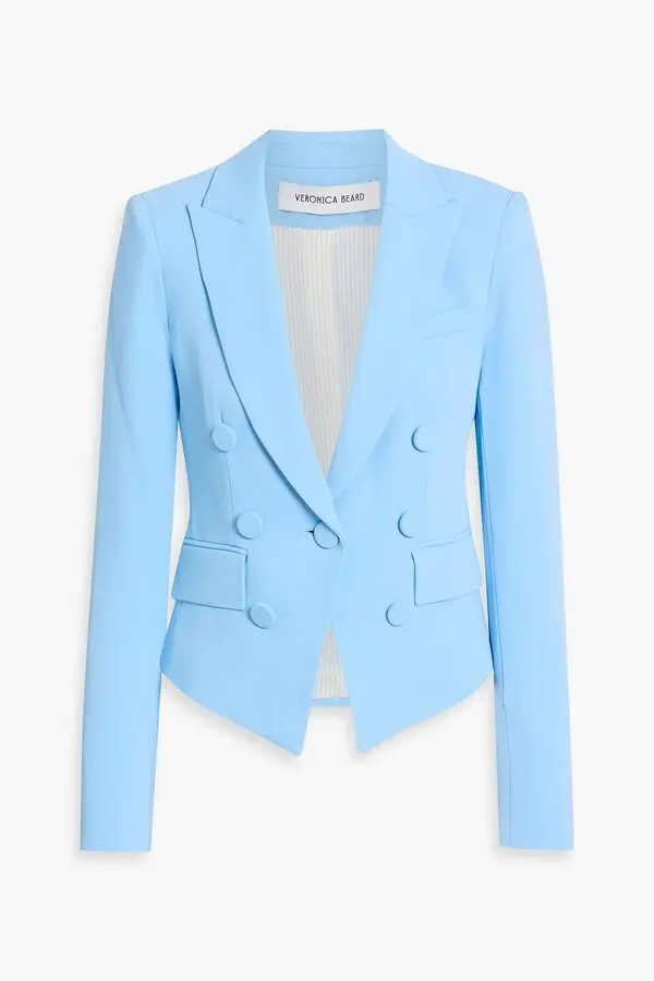 Veronica Beard Diego Dickey Double-breasted Crepe Blazer